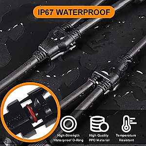 ALAMSCN 4 Pairs Solar Connector Y Branch Parallel Adapter Cable Wire Plug 2 to 1 Male Female Connectors (M/FF, F/MM) for Solar Panel with PV Cable Clips