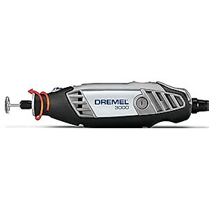Dremel 3000 Corded Electric Variable Speed Rotary Tool Value Pack with 25 Accessories, 2 Attachments, and 52 Bonus Accessories (Black, Gray)