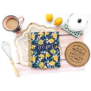 Recipe Book to Write in your Own Recipes - A Blank Recipe Journal, Family Cookbook, & DIY Organizer - Heirloom Quality Keepsake, Durable Hardcover Recipe Book with Gold Spiral Binder