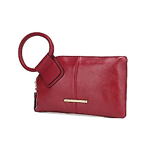 MKF Collection by Mia K. MKF-WOS101WN Simone Clutch & Wristlet, Wine