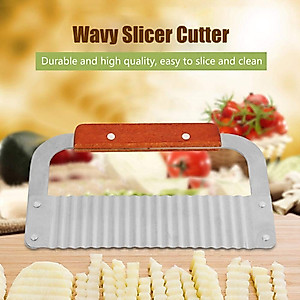 Soap Cutter, Hardwood Handle Wavy Slicer Cutter Vegetable Soap Molds Crinkle Slicer Cutter Cutting Tool for Kitchen