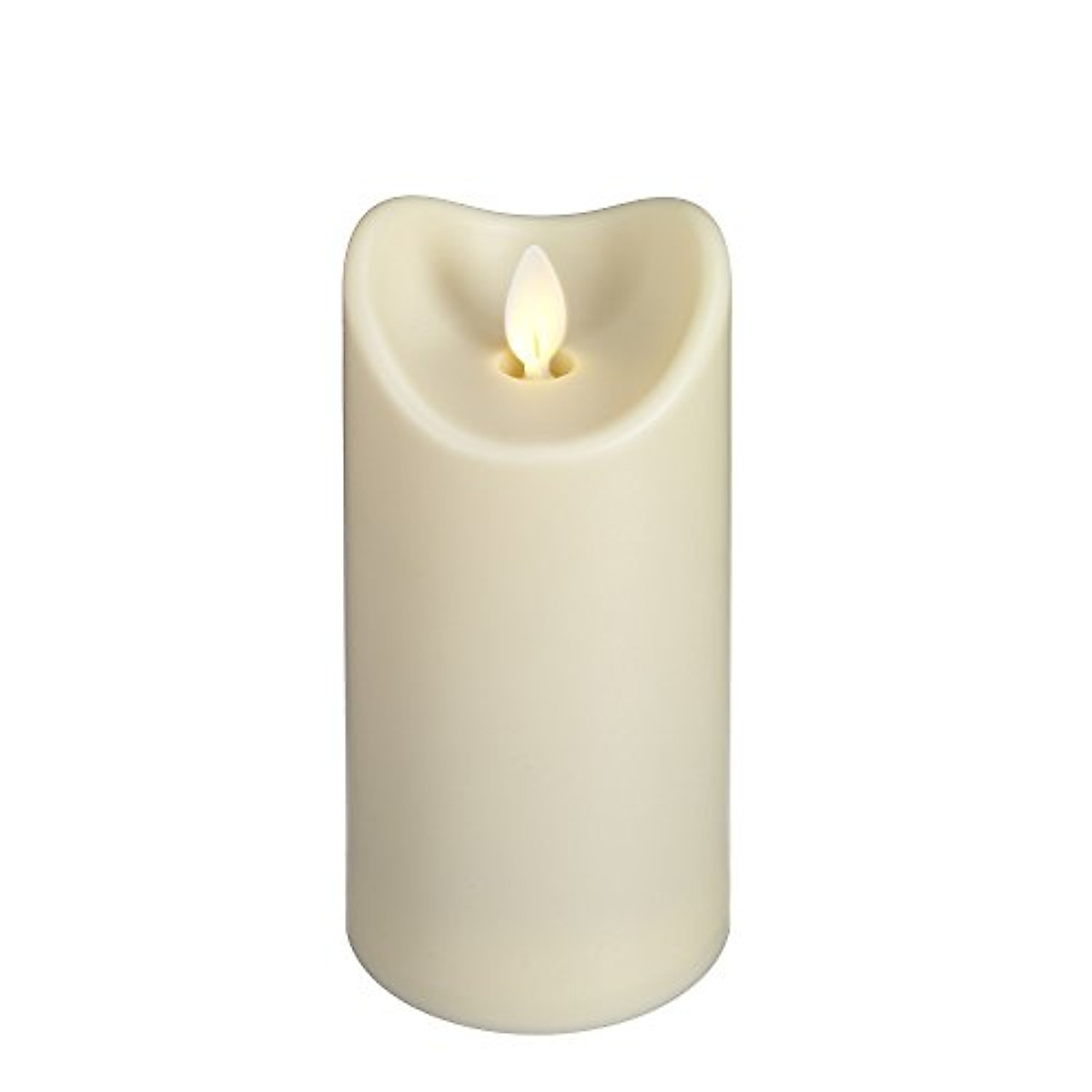 Ivory LED 6 Inch Water Resistant Resin Pillar Candle
