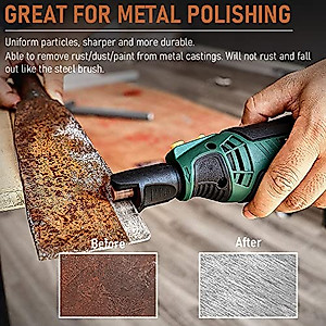 Sanding Bits for Dremel Rotary Tool, 42 Pcs Aluminium Oxide Stone Grinding Wheel Head Sanding Drill Bit with 1/8Inch Shank for Grinding Stone Jade Mold Metal