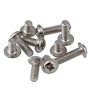 Black Silvery Metric Thread PC for Computer Case Hard Drive Floppy DVD ROM Motherboard Screw Cross Truss Head Bolt M3 - (Size: Silvery/ M3X6mm (50pcs)) SCRW-109297