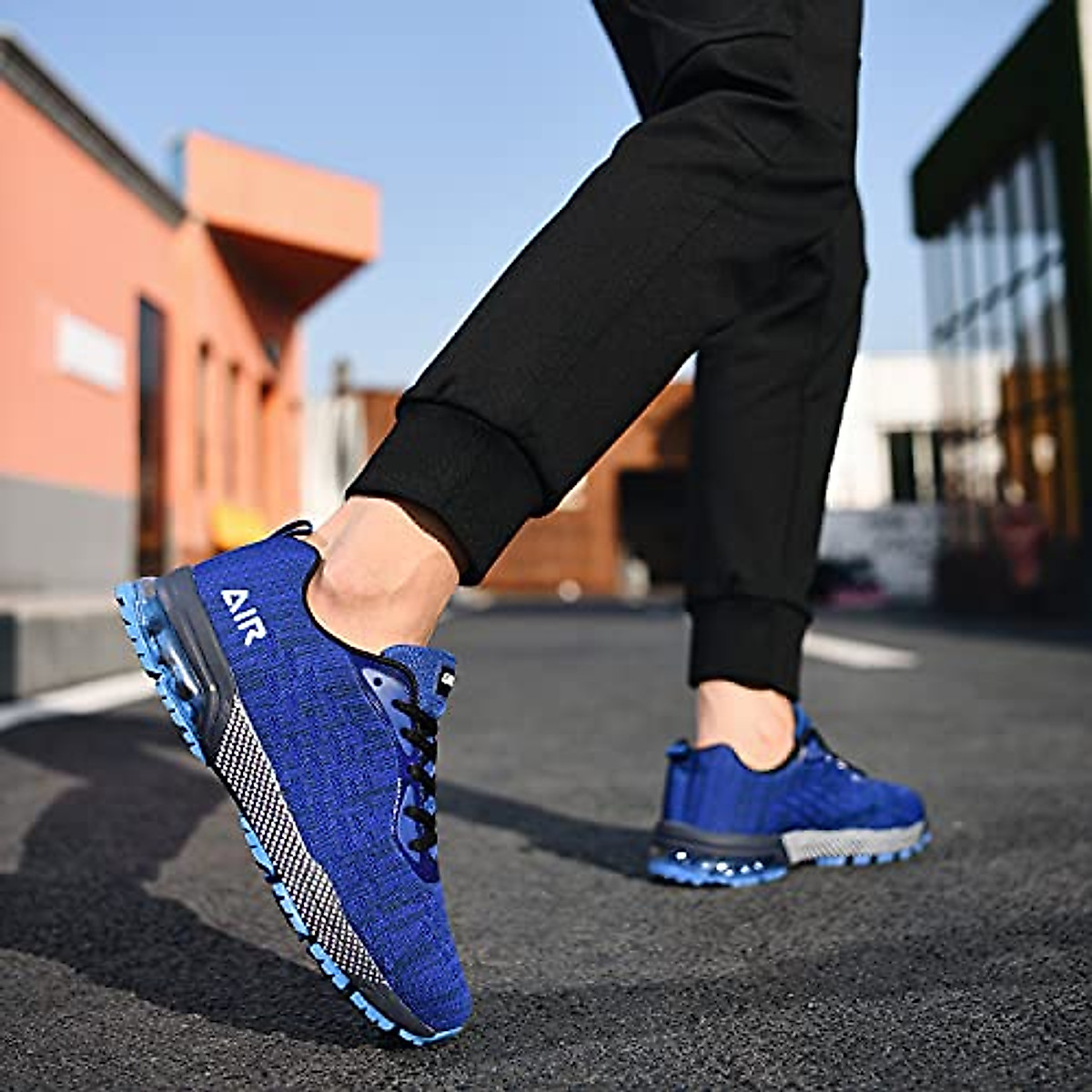 QAUPPE Mens Air Running Shoes Athletic Trail Tennis Sneaker (Blue US 7 D(M)…