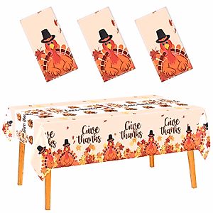 Fecedy Happy Thanksgiving Hanging Extra Large Fabric Sign Poster Background Banner with Pumpkin Maple Leaves Turkey Pattern for Thanksgiving Day Autumn Harvest Decorations 43.3"x70.8"