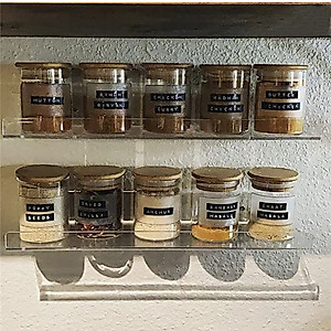 Acrylic Floating Wall Shelves 4 Pack Kids Bookshelf 24 Inch, Wall Mounted Invisible Ledge Shelf, Spice Rack, 4MM Thick Clear Bathroom Storage Shelves Display Organizer Toy Picture with 12 Screws