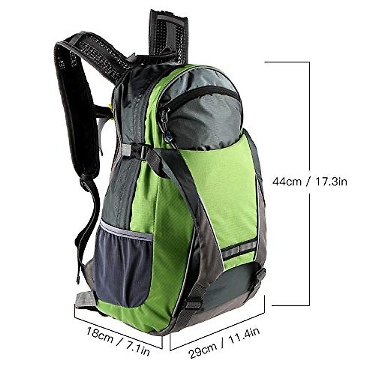 LED Reflective USB Rechargeable Backpack with Signal Light, Outdoor Sport Safety Bag with 4 Mode Direction Indicator and Remote Control for Cycling, Running, Walking, Jogging, 18L