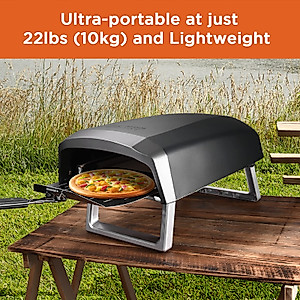 Commercial Chef Pizza Oven Outdoor - Gas Pizza Oven Propane - Portable Pizza Ovens for Outside - Stone Brick Pizza Maker Oven Grill with Dual L-Shaped Burner