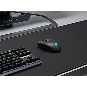 Corsair KATAR Elite Wireless Gaming Mouse - Ultra Lightweight, Marksman 26,000 DPI Optical Sensor, Sub-1ms Slipstream Wireless Connection, Up to 110 Hours of Rechargeable Battery Life - Black