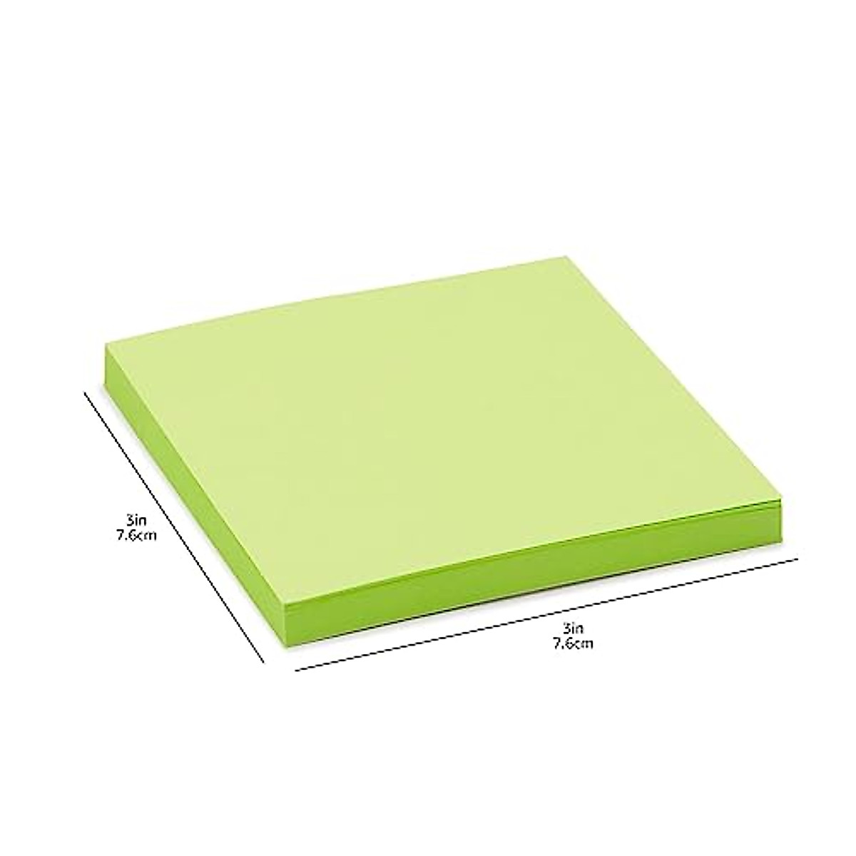 Amazon Basics Square Sticky Notes, 3 x 3-Inch, Assorted Colors, 24-Pack