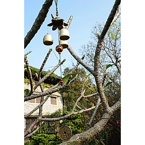 Banfeng 3 Bells Lucky Wind Chimes Feng Shui Wind Bell for Good Luck Home Garden Hanging Decoration Gift