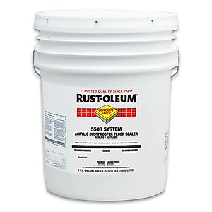 Rust-Oleum 251283 Concrete Saver 5500 System Acrylic Dust Proofer Floor Sealer, 5-Gallon, Clear
