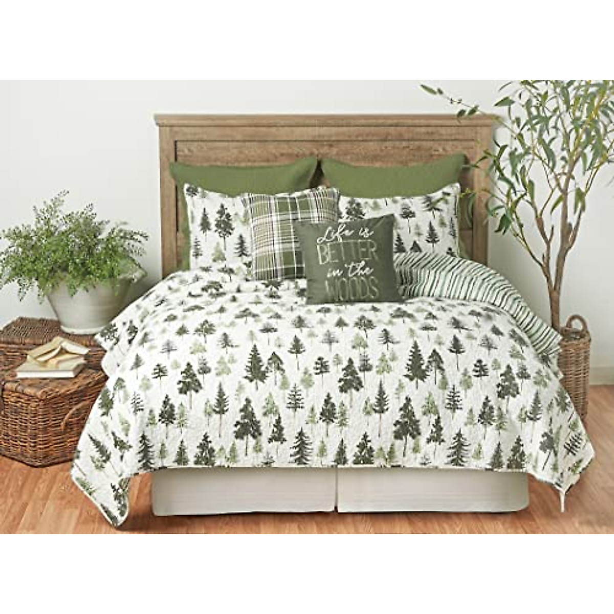 C&F Home Dawson Plaid Woven Pillow 18" x 18" Green