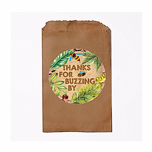 Silly Goose Gifts Bug Themed Kraft Colored Birthday Party Supply (Sticker Favors)