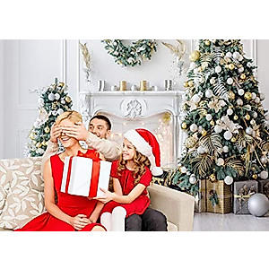 WOLADA 12x10FT Fireplace Backdrop Christmas Backdrop Fireplace Backdrops for Photography Xmas Home Party Decoration Backdrop Christmas Wall Backdrop Kids Christmas Photo Backdrop 11973