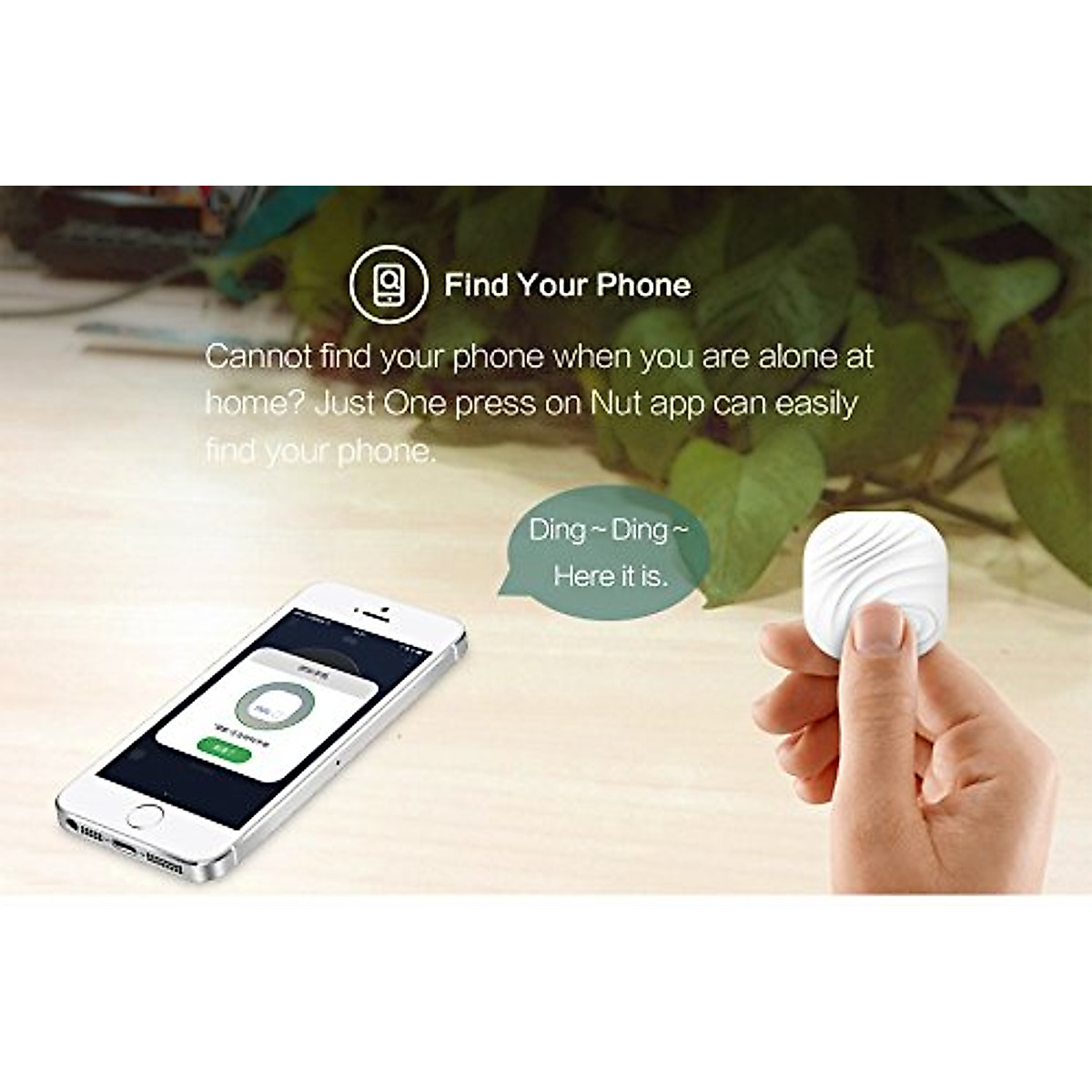 Nut find3 smart tracker, Key finder phone finder item finder, bi-directional alarming, one touch find, real time location and update on Nut app, 2-pack, White and Green