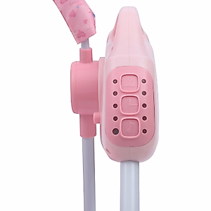 TFCFL Electric Baby Crib Cradle, 0-18 MonthsInfant Bed Auto Swing with Remote Control & Music, 25KG/55LBS Capacity, Foldable Baby Bassinet, Pink