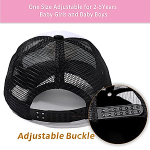 Baby-Boys Dinosaur Baseball-Caps Adjustable Trucker-Hat Sun-Baseball-Hat Fit 2-7 Years Kids-Toddler (20.5" Adjustable fit for 2-7T, Black)