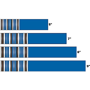 White Water Archery Non-Laminated Blue Background Brown Stripe Traditional 18 Crest Arrow Wraps 15 pk Choose Length Width (8, 1.12)