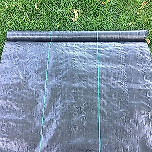 MTB 3 Ft Width by 50 Ft Length Landscape Fabric, Woven Weed Barrier, PP Black