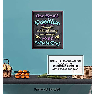 Positive Quotes Wall Decor Poster - Inspirational Uplifting Encouragement Gift for Women, Daughter, Best Friend, Teens, Girls - Motivational Self Improvement Art for Bathroom, Bedroom, Home Office