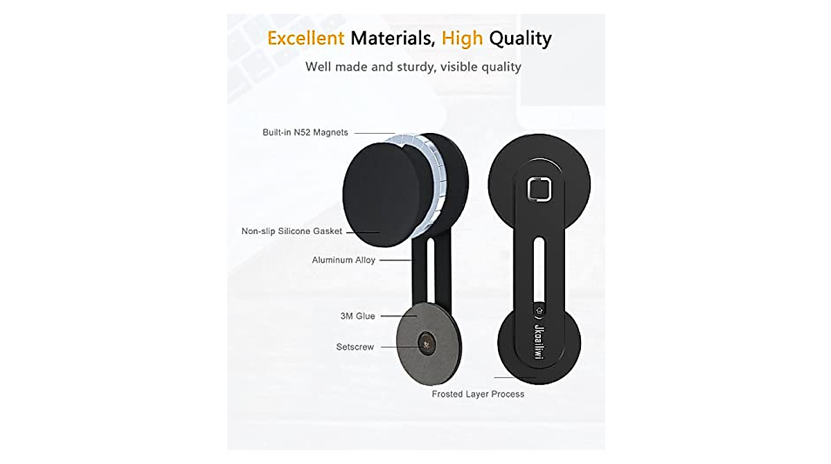Jkoailiwi Dual Screen Magnetic Phone Holder for Laptop | Extend Your ...