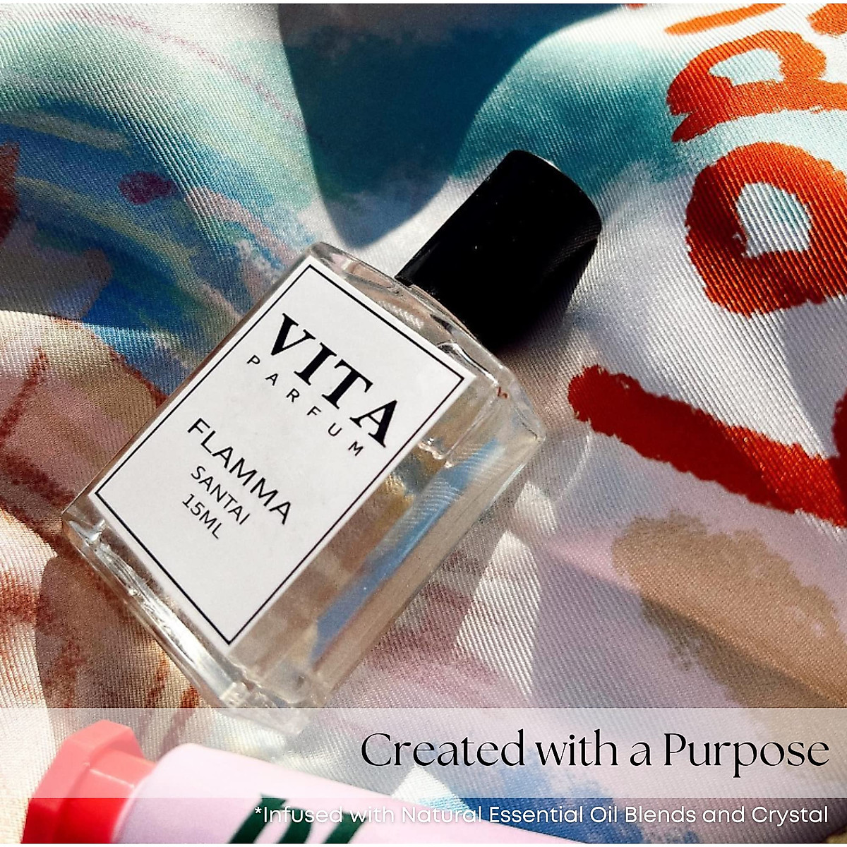 Vita Parfum Sandalwood Perfume Oil, Sandalwood Oil Roll On Perfume, Santal Perfume Oils for Women, Sandalwood Perfume for Women, Non Toxic Perfume, Travel Perfume, Roll On Oil Perfume, 15 ml