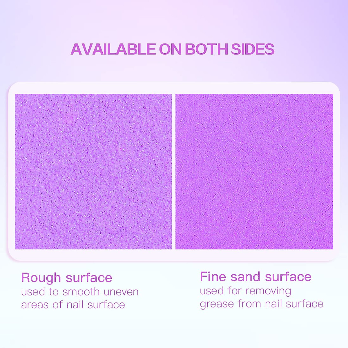 15pcs Nail File and Buffer Set Include 10pcs Double Sided 100/180 Grit Nail Buffer Block Sponge Nail File Washable (Purple) and 5pcs Emery Boards Nail Files Nails Supplies for Nails Professional