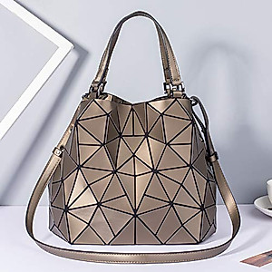 Geometric Luminous Purses and Handbags Holographic Reflective Crossbody Bag Wallet Flash Rainbow Tote Glod