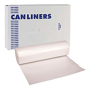 Boardwalk V7658HNKR01 38 in. x 58 in. 60 gal. 14 microns High-Density Can Liners - Natural (200/Carton)