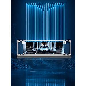 ICUANUTY Acrylic Display Case for Lego Technic Bugatti Chiron 42083 Race Car, Dust-Proof Display Box for Lego 42083, Size: 25.29x11.81x7.87in(NOT Included The Model)