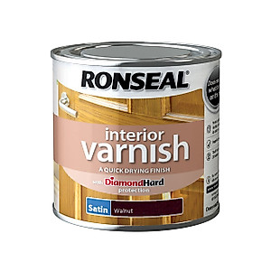 Ronseal Interior Varnish Satin 250ml, Walnut