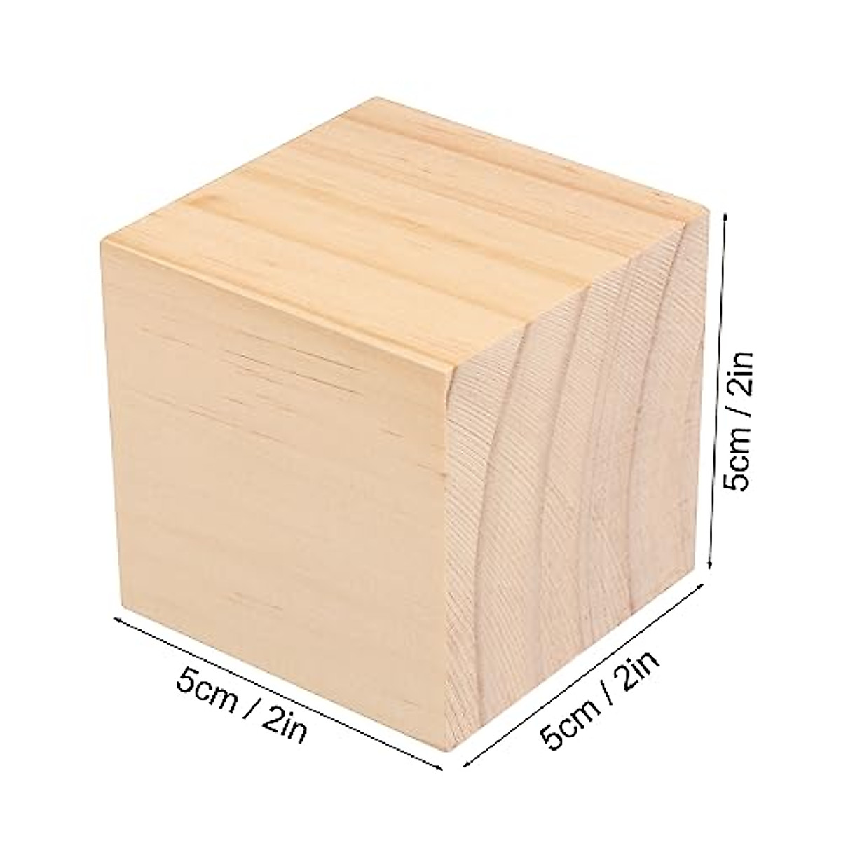 50 Packs Wooden Blocks for Crafts, 2 Inch Pine Wood Cubes, Wooden Cubes for Paint, Stamp, Decorate, DIY Projects and Personalized Gifts,by GNIEMCKIN.