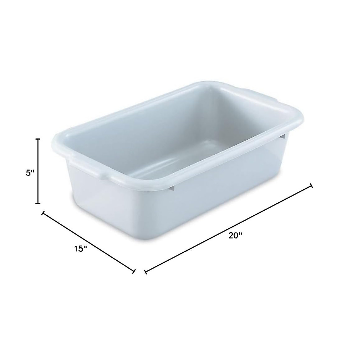 Vollrath 52661 20 x 15 x 7 Heavy Duty Gray Single Compartment Dish Box