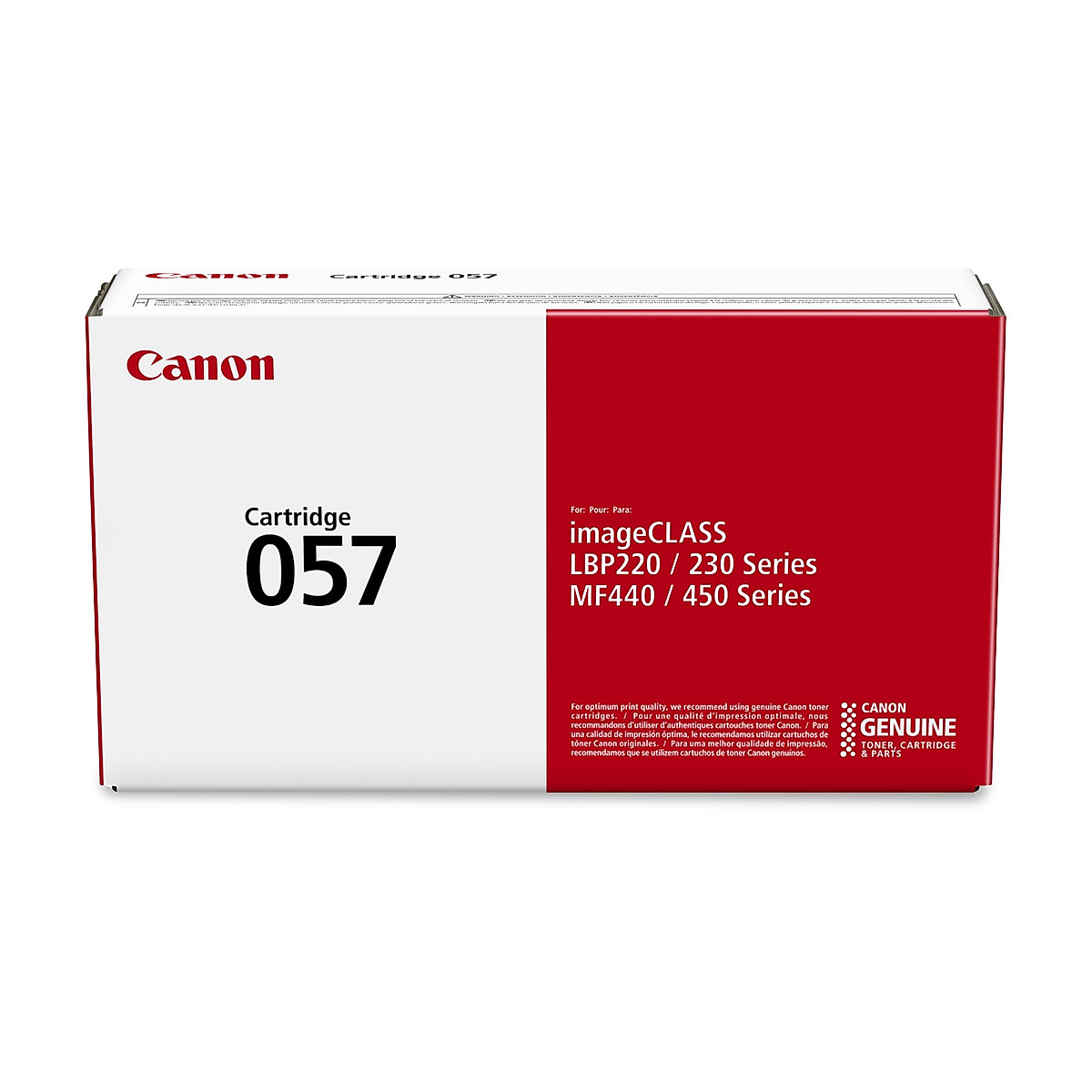 Canon Genuine Toner Cartridge 057 Black (3009C001), 1-Pack, for Canon imageCLASS MF449dw, MF448dw, MF445dw, LBP228dw, LBP227dw, LBP226dw Laser Printers, Standard
