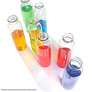 Magic Season Decorative Glass Bottles with Cork Stoppers (12 fl oz. Round Bottles / 2 Pcs)