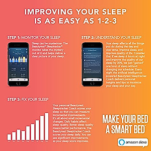 Beautyrest Sleeptracker Monitor – Wearable-Free Sleep Tracker – Intuitive App and Alexa Enabled