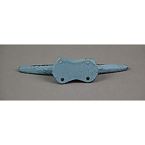 Zeckos Set of 4 Colorful Cast Iron Nautical Decor Boat Cleat Wall Hooks/Drawer Pulls