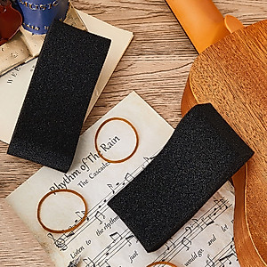 2 Pcs Kids Violin Shoulder Pads Soft Foam Violin Shoulder Rest Violin Sponge Violin Shoulder Pillow with Yellow Rubber Bands for Party Wedding Concerts Player Cushion, 3/4-1/2