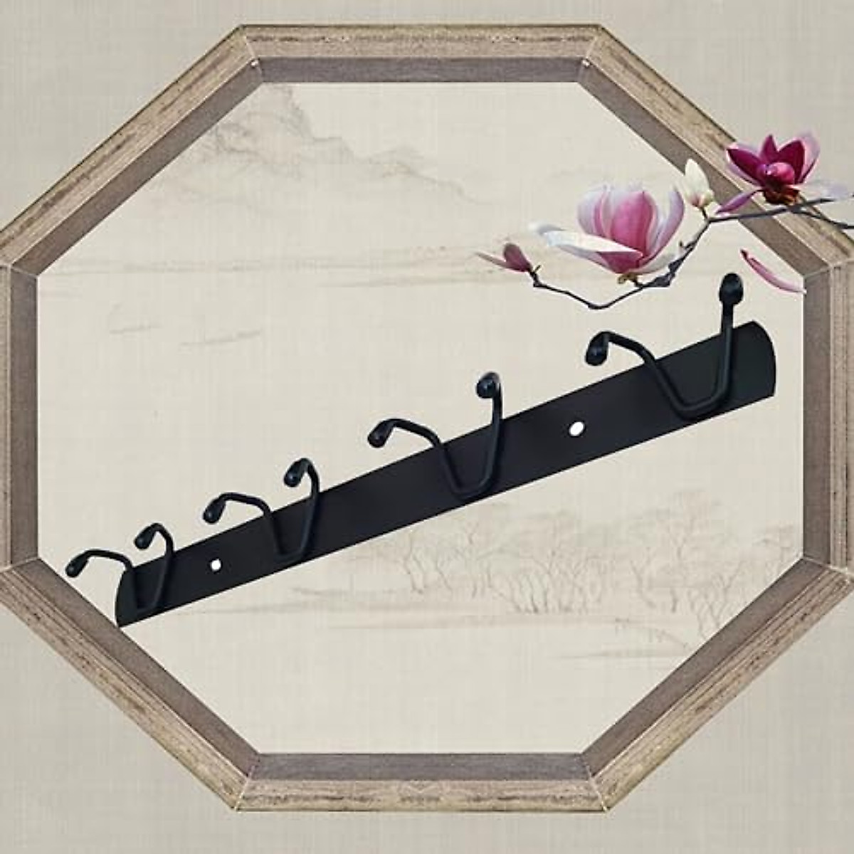 AOLZUNK Wall Mounted Coat Rack, Stainless Steel Coat Hooks Wall Hooks Coat Hangers for Wall, Hat, Key, Coat, Scarf, Bag, Towel