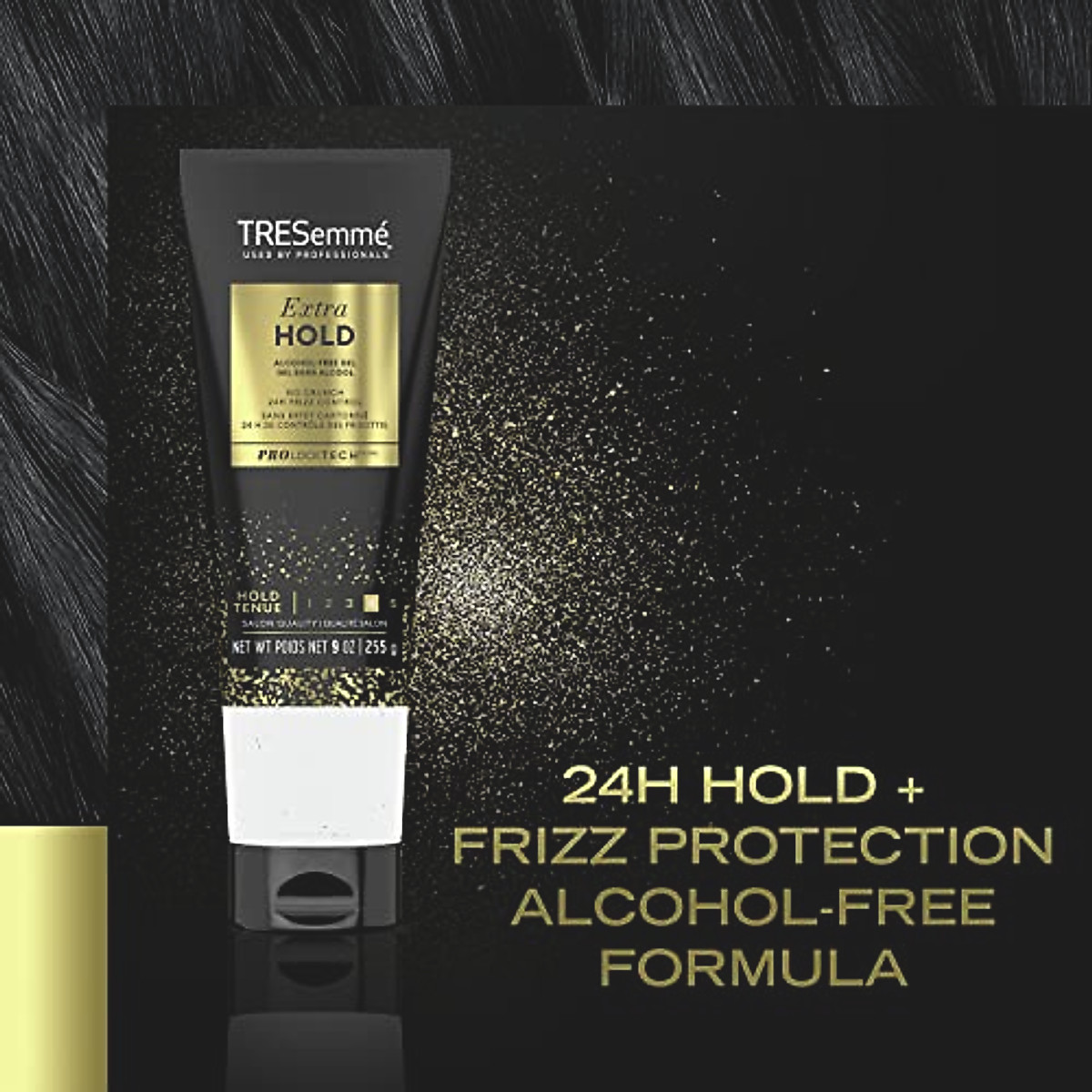 TRESemmé Hair Gel Extra Hold Alcohol-Free for 24-Hour Frizz Control and Humidity Protection 9 Fl Oz