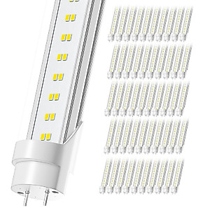 ONLYLUX T8 Bulbs 4 Foot 6500K Daylight, 5000Lumens, 36W, 4ft Led Bulbs Ballast Bypass Type B Dual-End Powered, 4ft Led Tubes Replacement F32T8 F32T12 Fluorescent Tube, 50 Pack