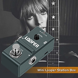 VSN 48K Looper Electric Guitar Effect Loop Pedal 10 Minutes of Looping Unlimited Overdubs USB Port True Bypass