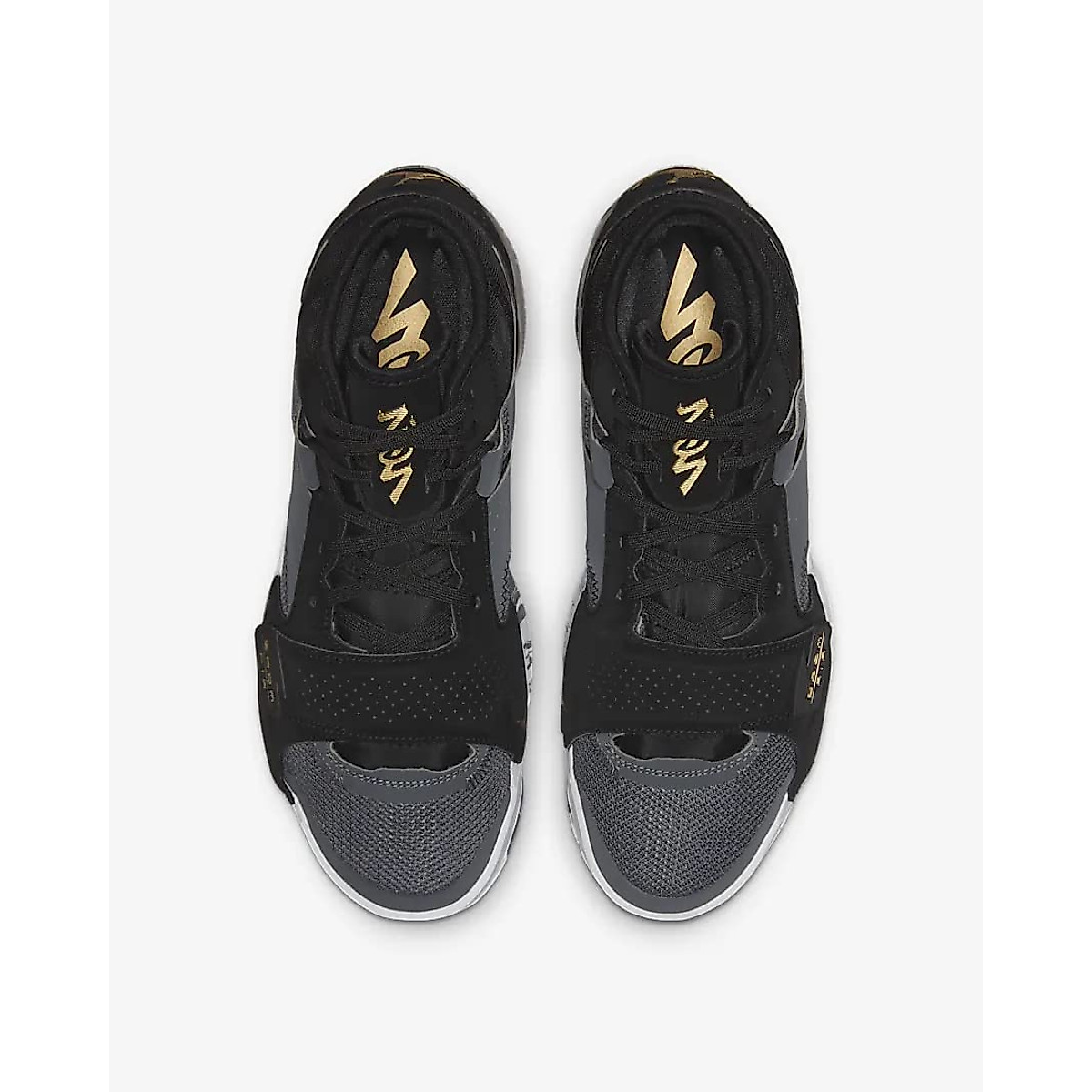 Nike Jordan Zion 2 Unisex Shoes, Black/Metallic Gold, 8 M US