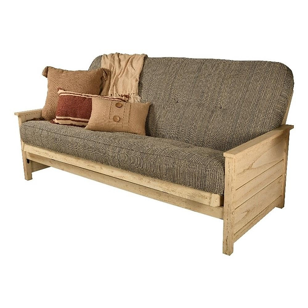 Kodiak Furniture Coil Hinged Full-Size Futon Mattress in Seaport Blue-Frame Not Included