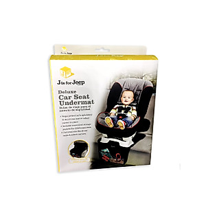 Jeep Car Seat Protector, Anti Slip Car Seat Mat, Seat Protector for Car Seat and Pets, Water Resistant seat Back Protector, Easy Clean Car Seat Protector, Fits Most Vehicles, Safe for Babies, Black