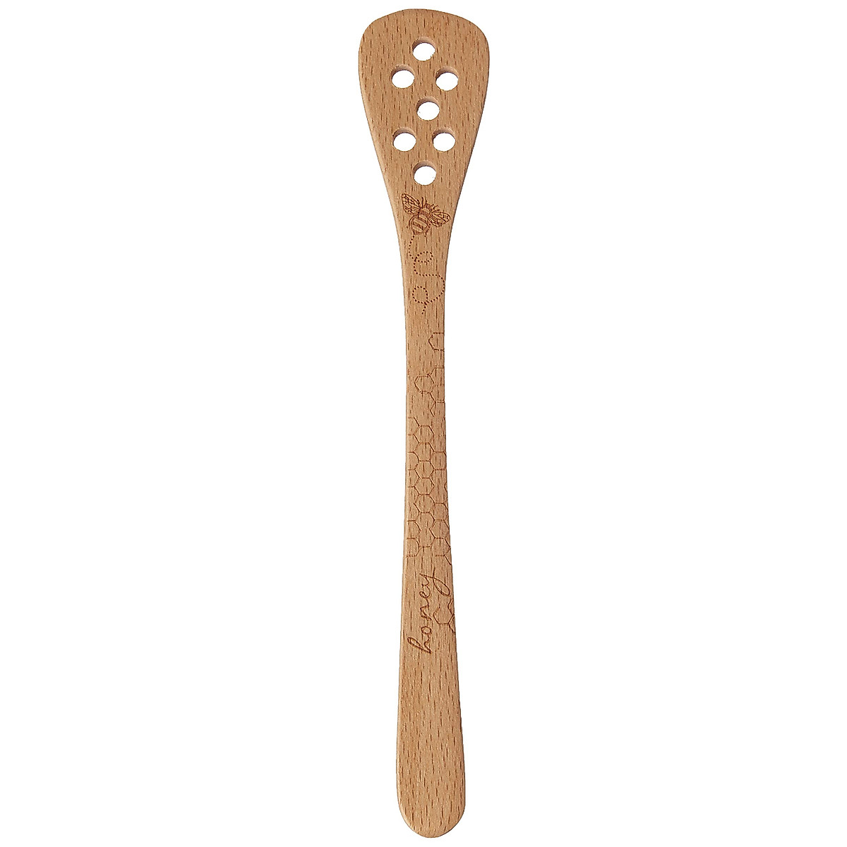 Talisman Designs Laser Etched Beechwood Honey Spreader | Honey Bee Design | Honey Spoons | Cooking Beechwood Utensils | Honey Server | Kitchen Utensils