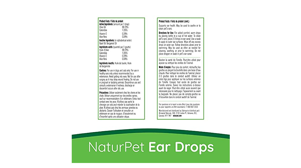 NaturPet Ear Drops for Dogs & Cats | Natural Ear Care Solution