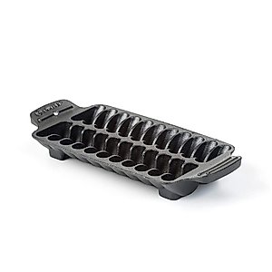 Outset 76375 Shrimp Cast Iron Grill and Serving Pan , Black